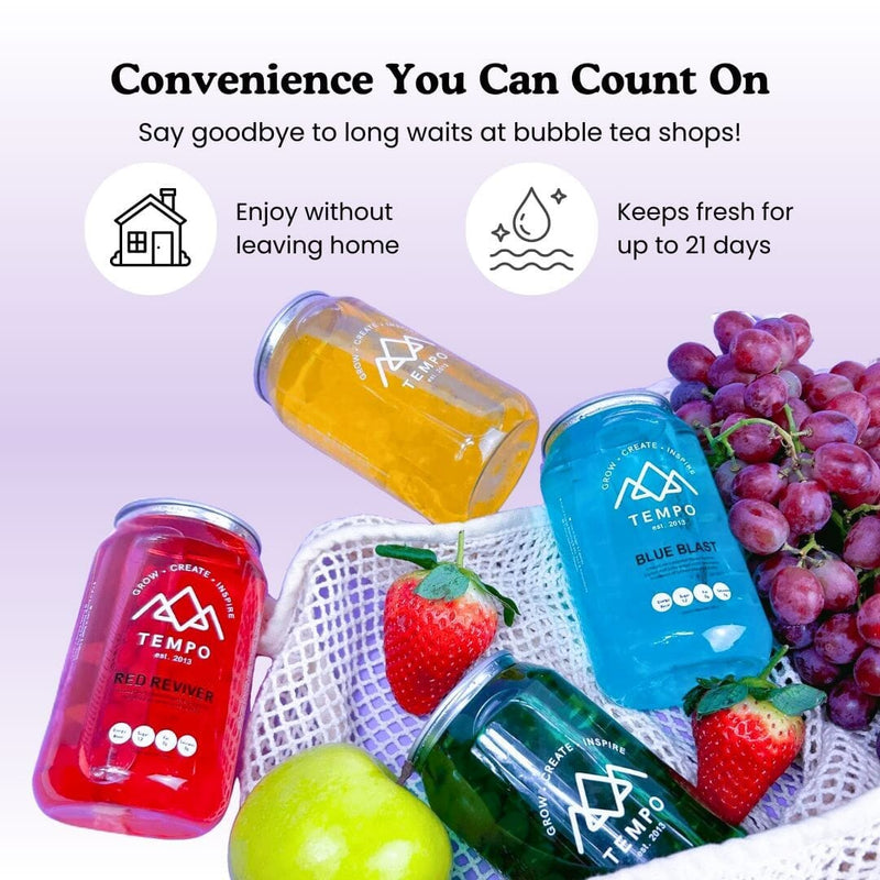 Ready Made Bubble Tea Cans and Fruit Bubble Tea Kits | Tempo Tea Bar