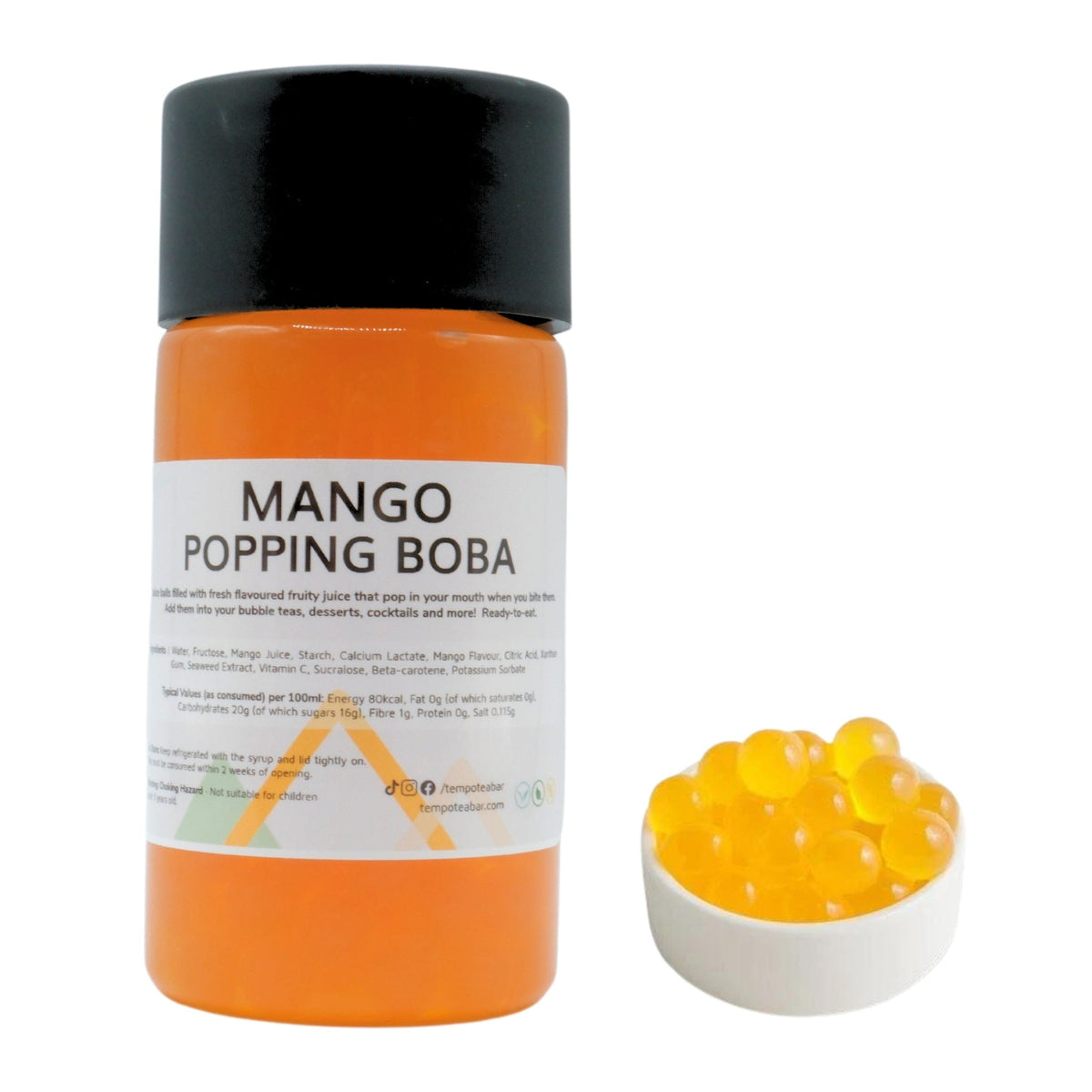 Mango Popping Boba for Bubble Tea (250g) – Tempo Tea Bar