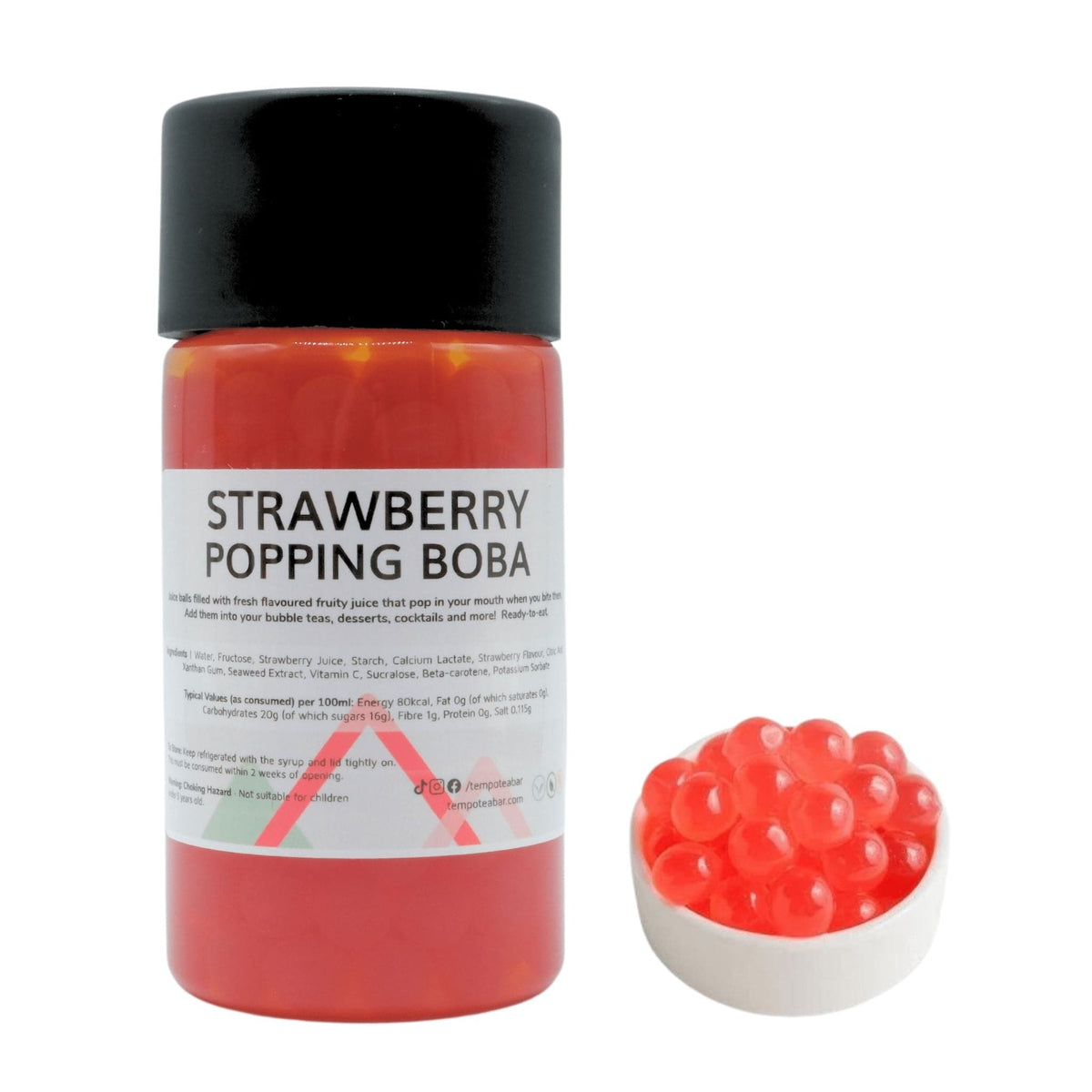 Strawberry Popping Boba for Bubble Tea (250g) – Tempo Tea Bar
